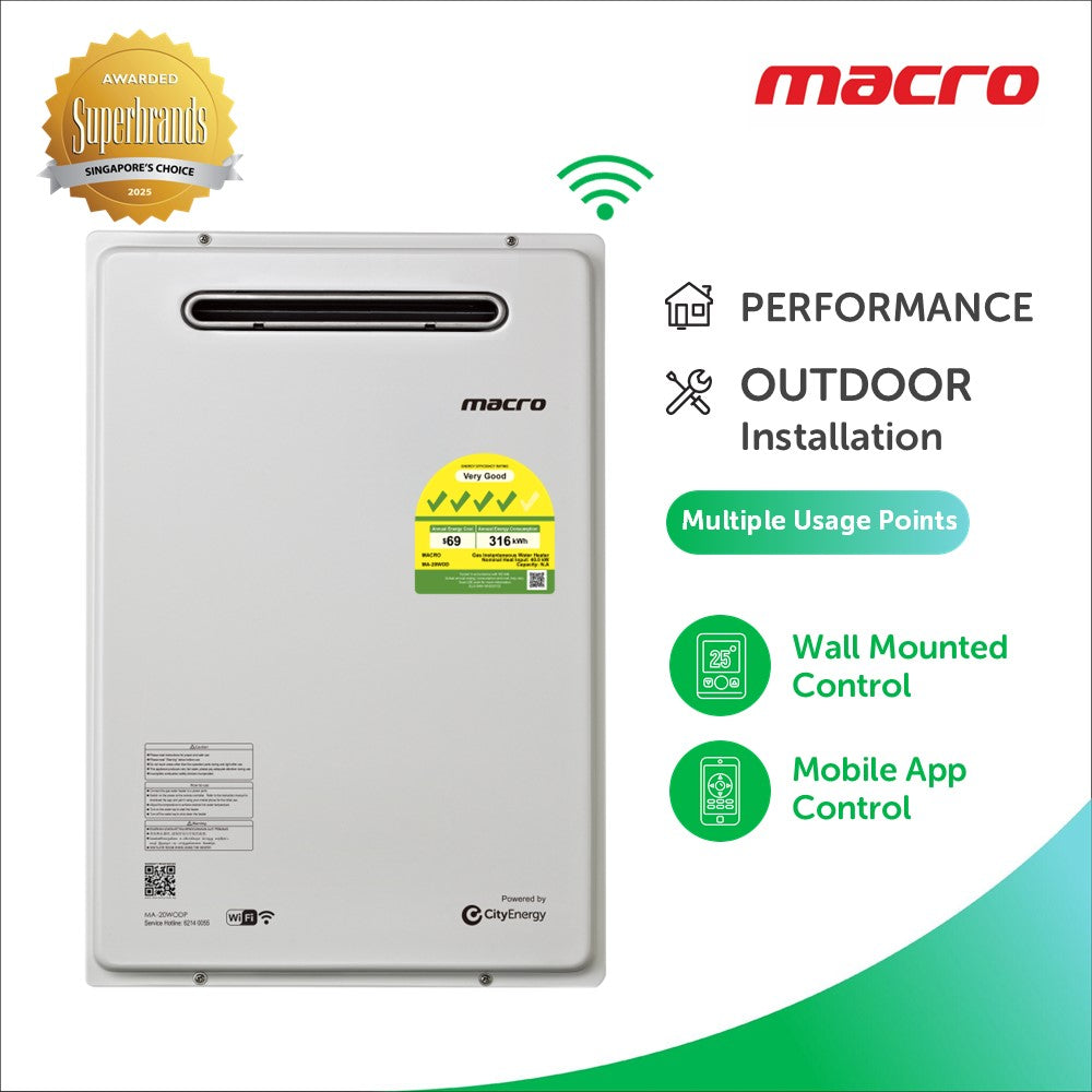 Buy Macro MA-20WODP Gas Water Heater in Singapore - City Energy Life ...