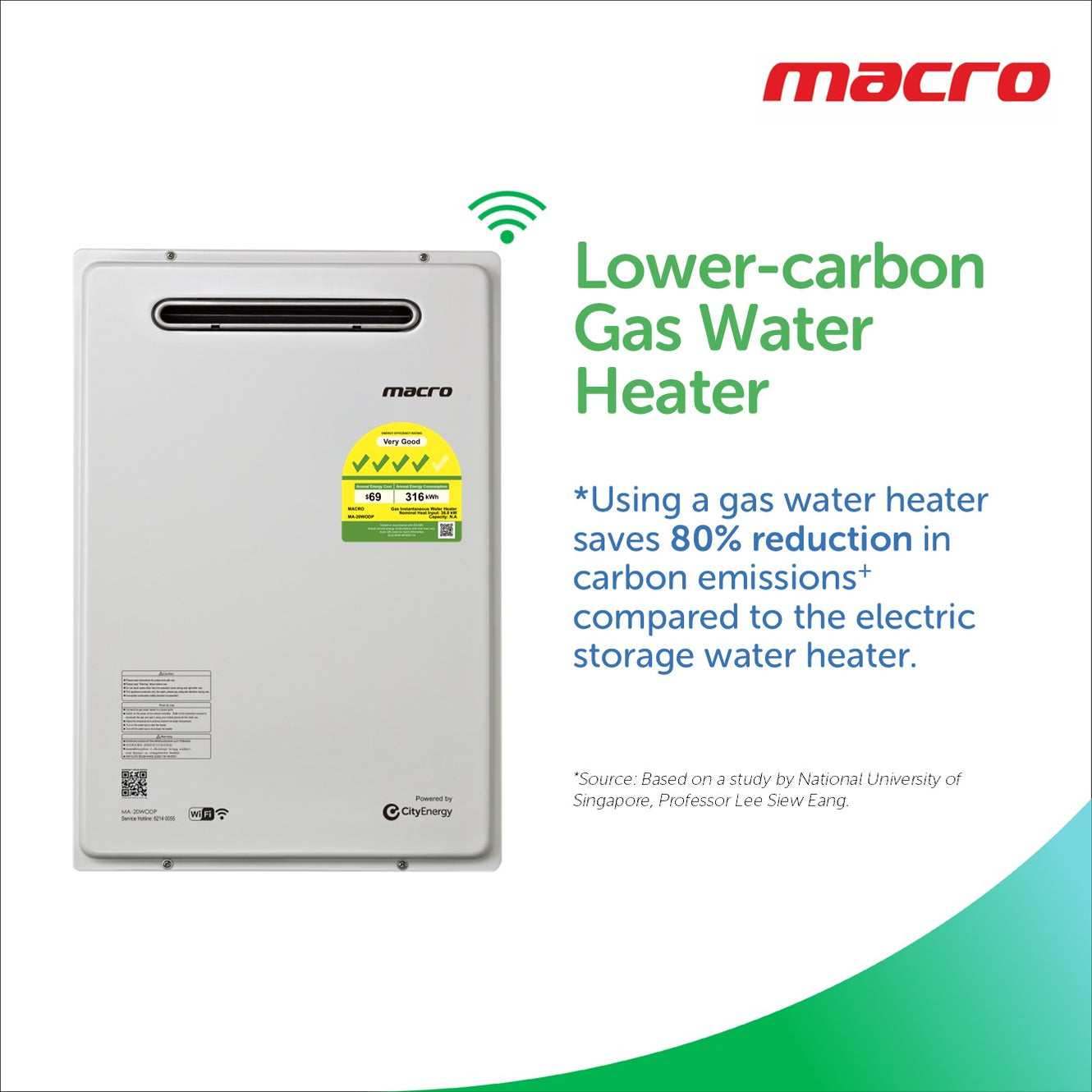Buy Macro MA-20WODP Gas Water Heater in Singapore - City Energy Life ...