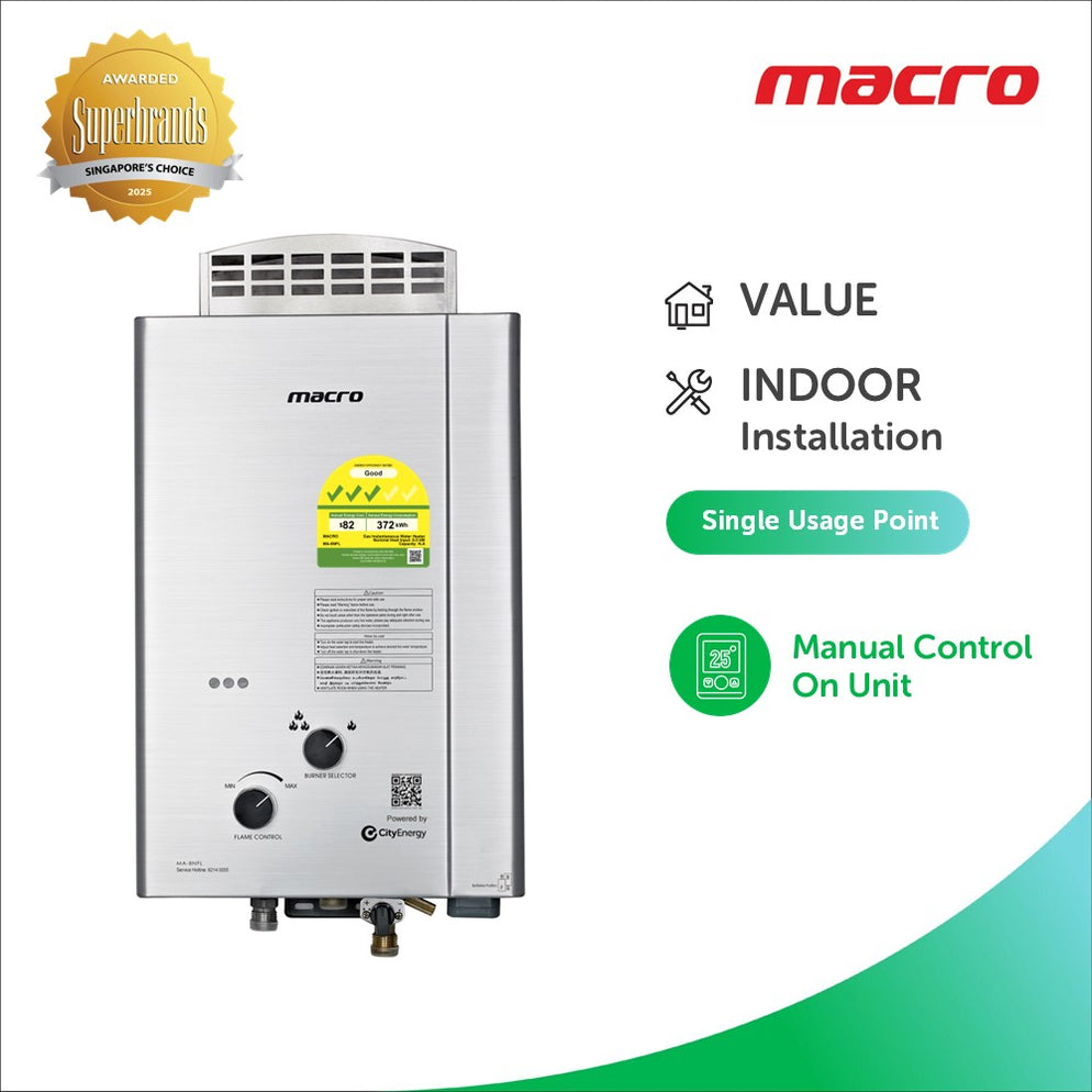 Buy Macro MA-8NFL Gas Water Heater in Singapore - City Energy Life ...