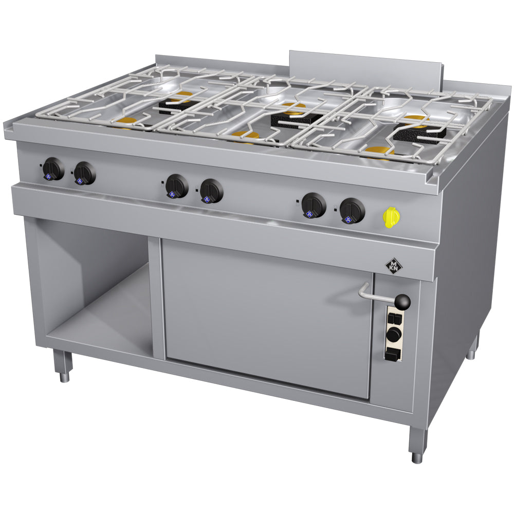 Buy MKN Gas range with 6 burners and gas oven 2/1 GN in Singapore ...